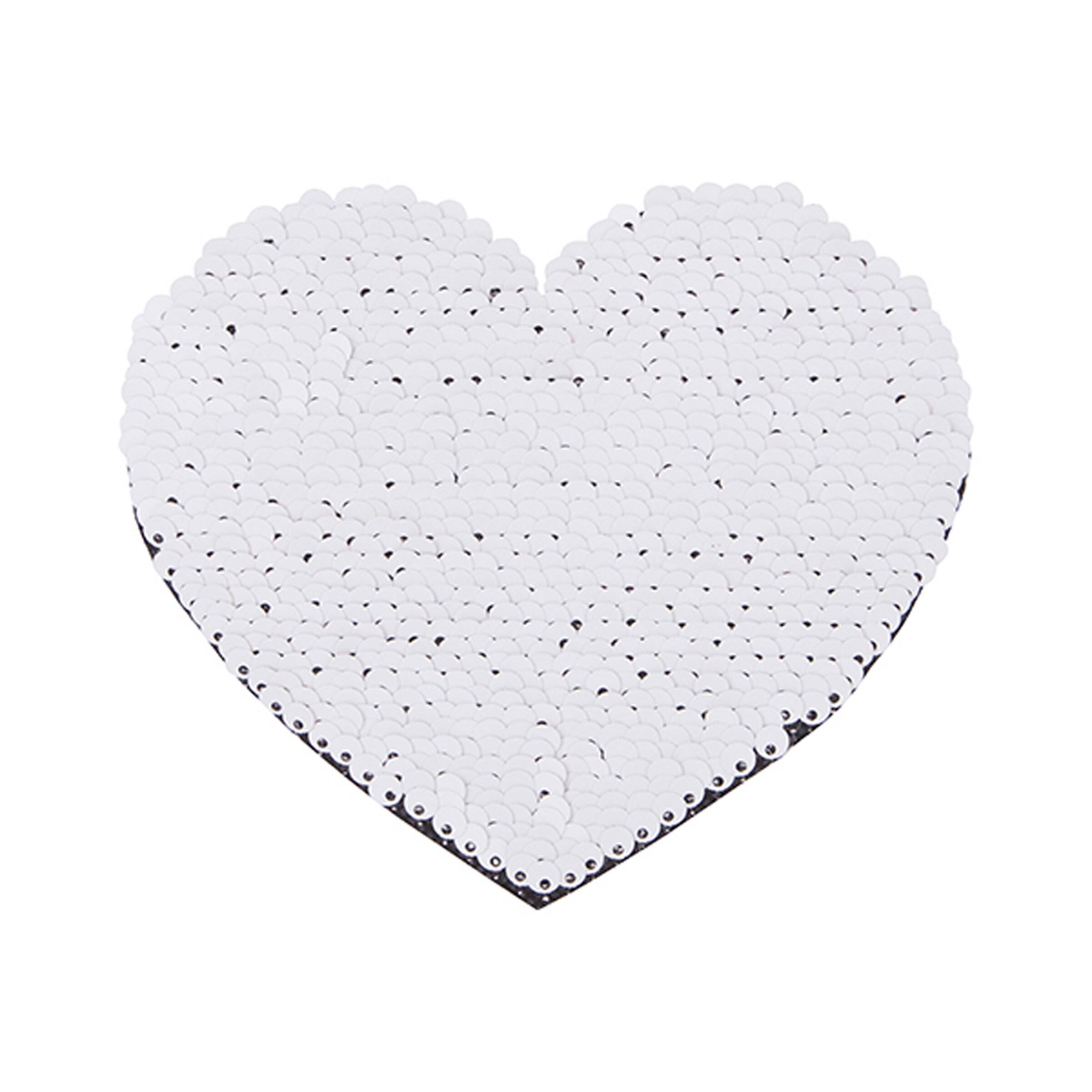 Craft Express Sublimation Heart Shaped Sequin Patches, 2ct. | Michaels