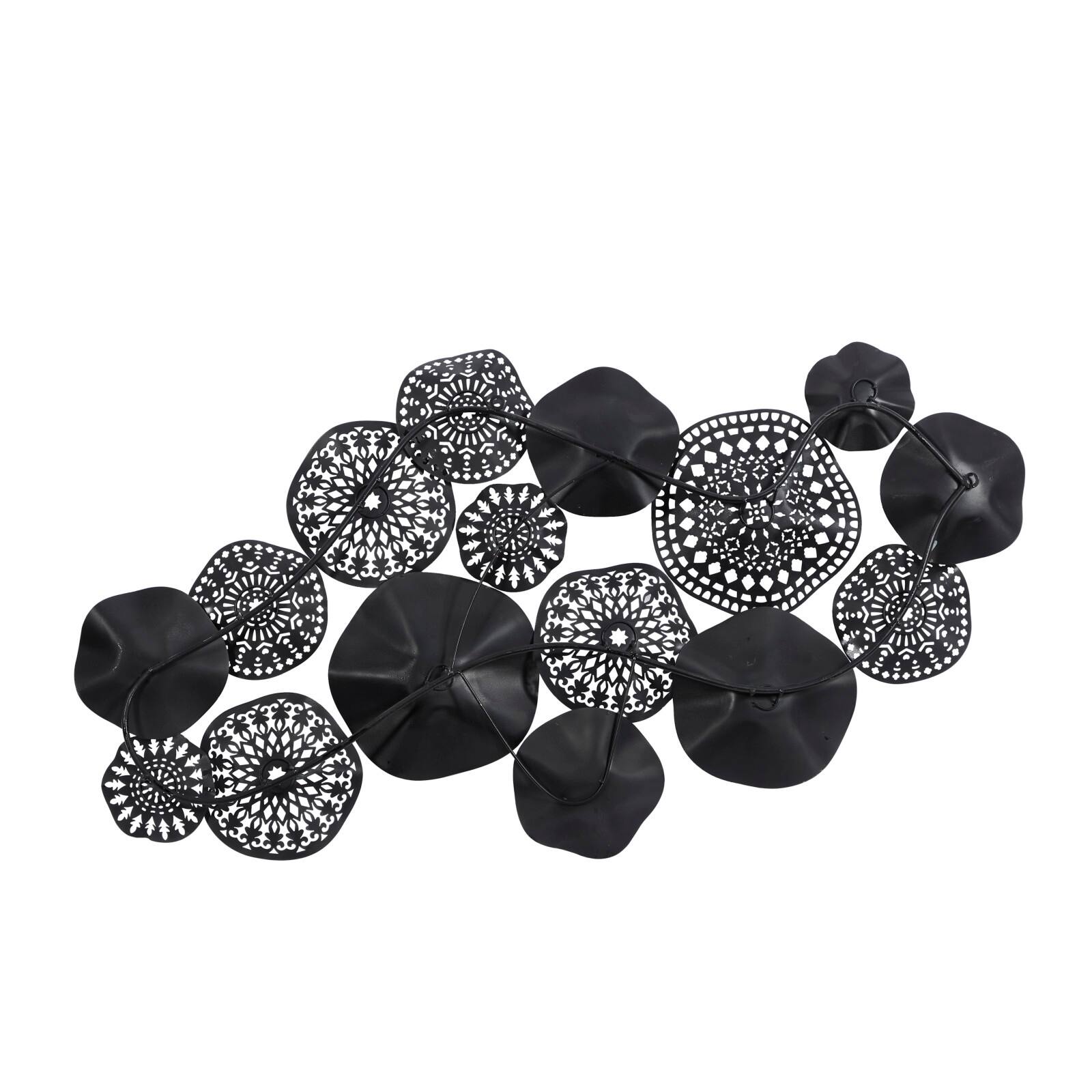 Multi Colored Metal Contemporary Wall Decor, 50" x 25" | Wall Art ...