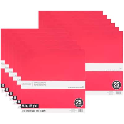 Buy in Bulk - 12 Packs: 25 ct. (300 total) 12" x 12" Cardstock Paper by ...