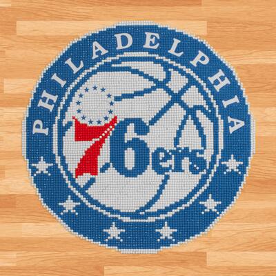 Camelot® Dots Intermediate NBA Philadelphia 76ers Diamond Painting Kit ...