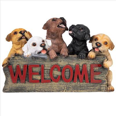 Design Toscano 12" Puppy Parade Welcome Sign | Michaels