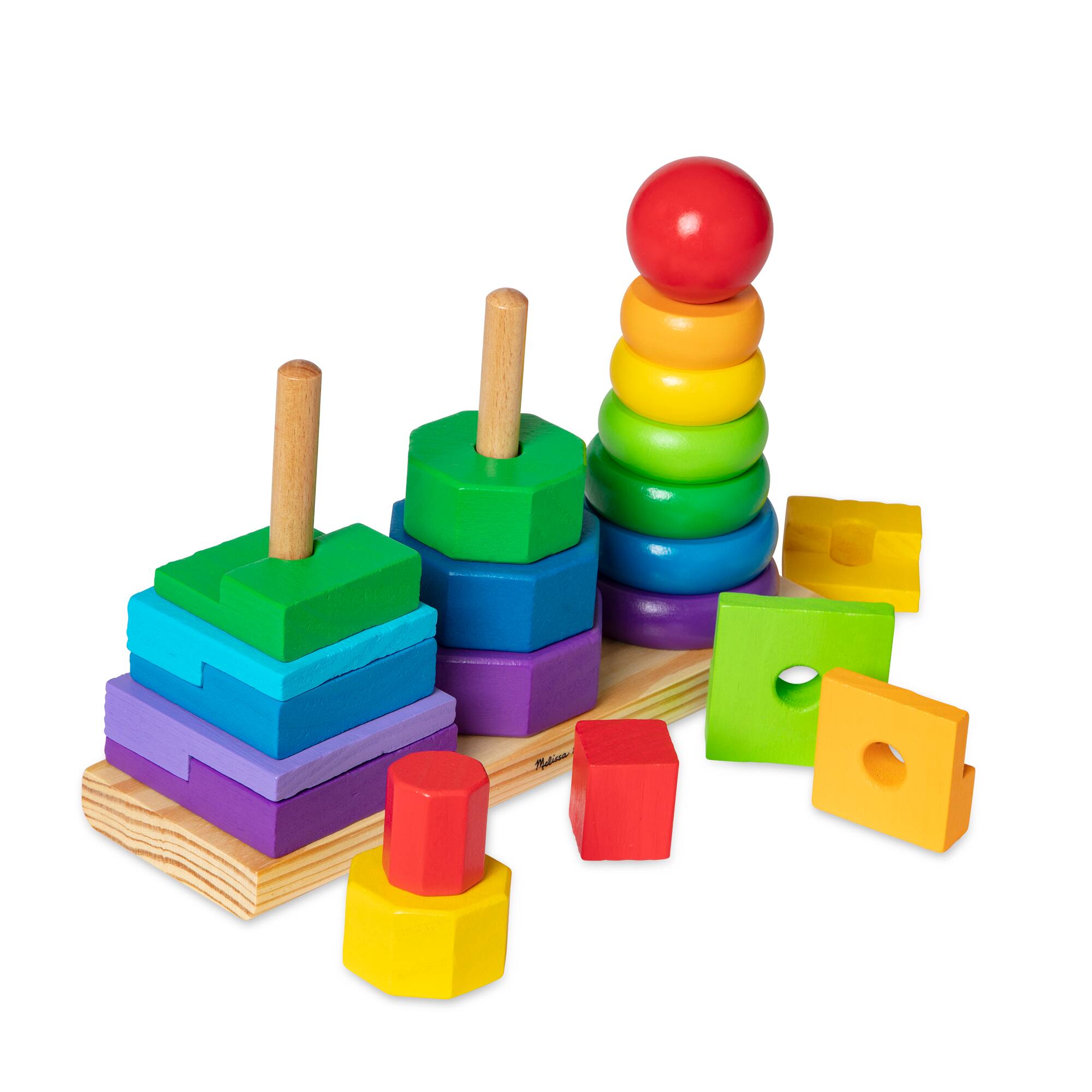 Melissa & Doug® Geometric Stacker Toddler Toy | Michaels
