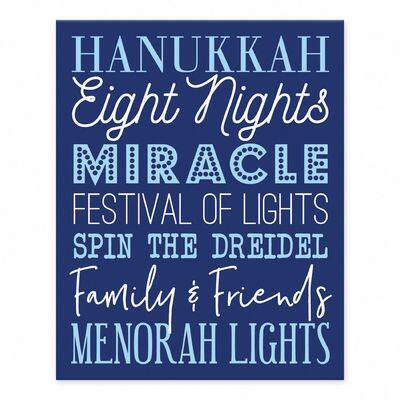Hanukkah Words 8x10 Tabletop Canvas | Michaels