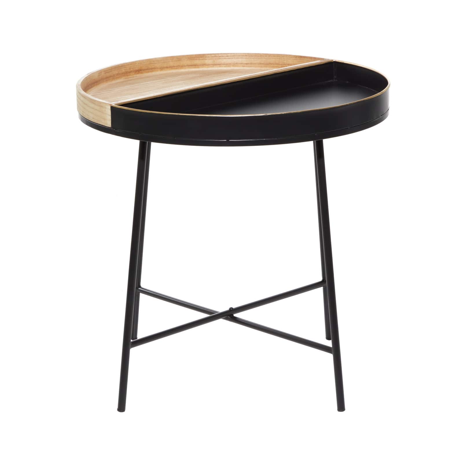 22" Black Metal Contemporary Accent Table | Michaels