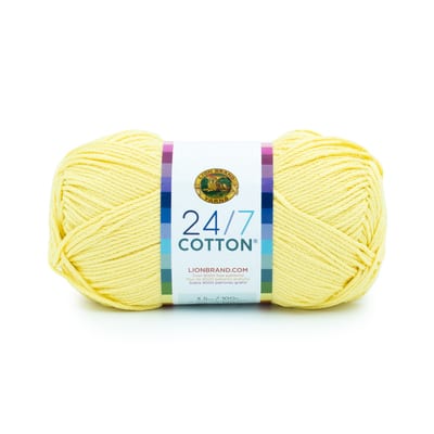 Lion Brand® 24/7 Cotton® Yarn, Color: Lemon | Michaels