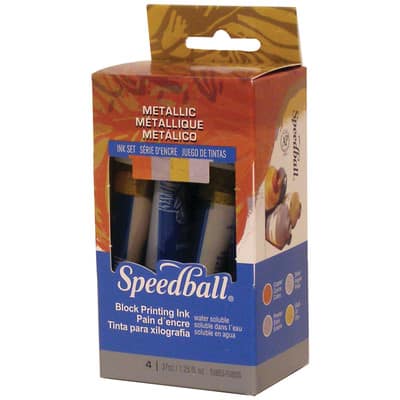 Speedball® Metallic Block Printing Ink Set | Michaels