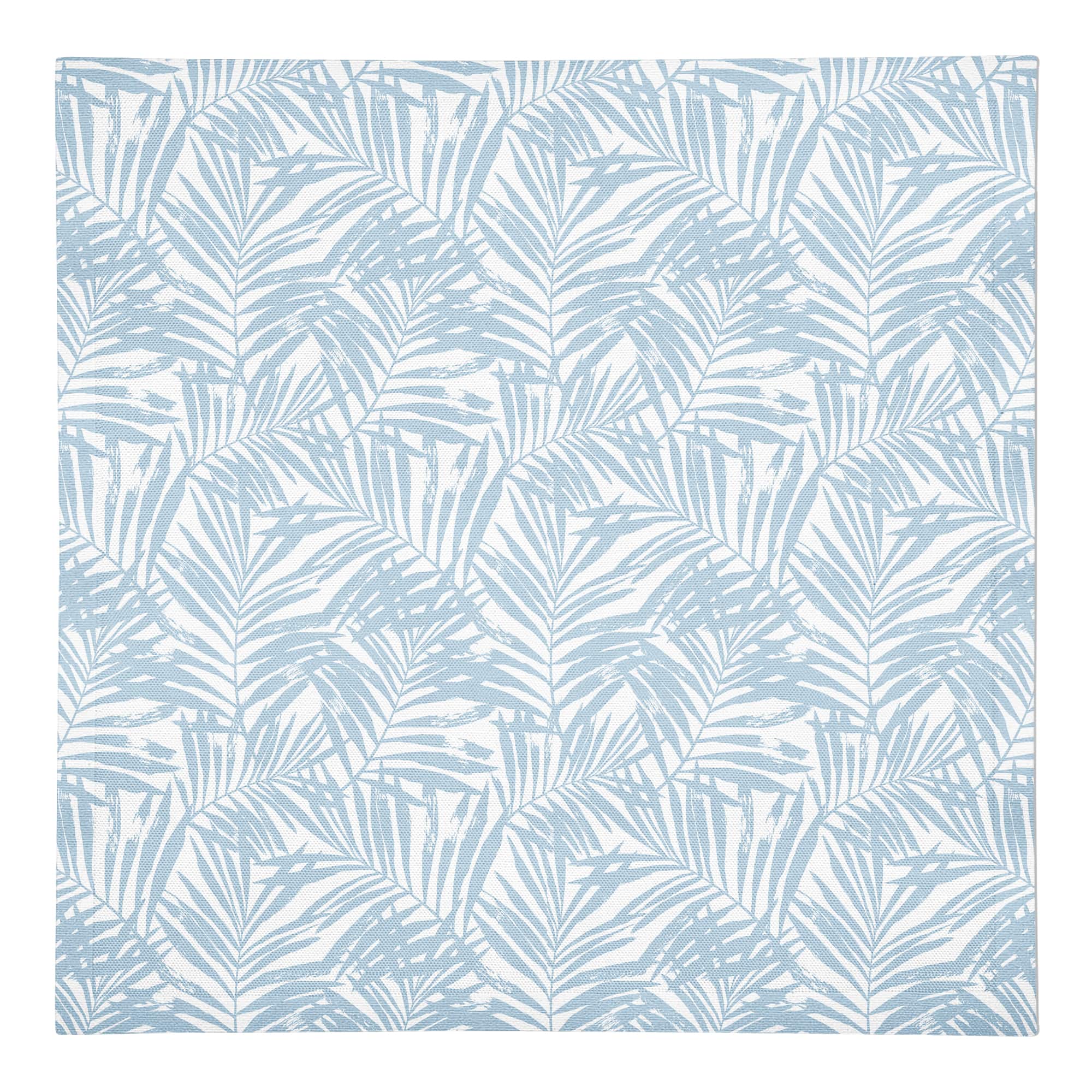 Blue Palm Leaf Pattern Cotton Twill Napkin | Michaels