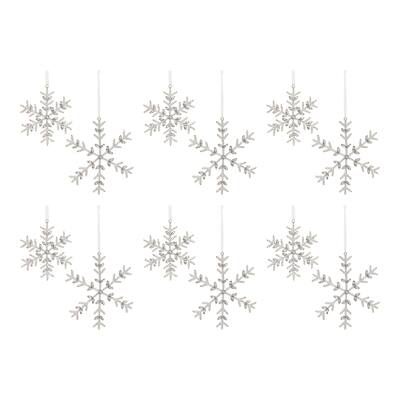 Jeweled Metal Snowflake Ornament Set | Michaels