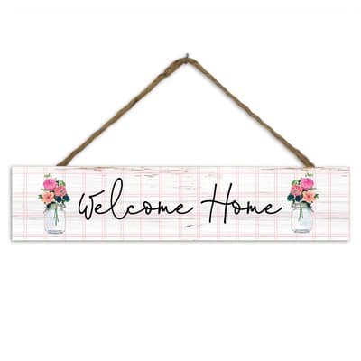 17" Welcome Home Outdoor/Indoor Hanging Sign | Michaels