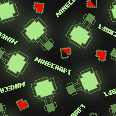 Minecraft Level Up Cotton Fabric | Michaels