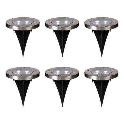 Glitzhome® 5.25" Solar Powered LED Pathway Ground Lights Set | Michaels