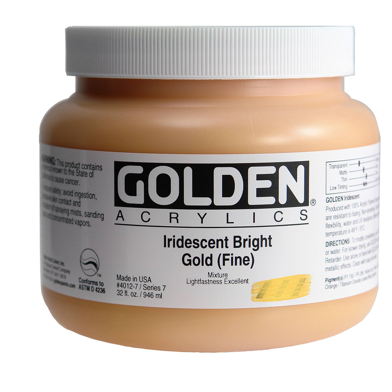 Golden® Iridescent Bright Gold Iridescent Acrylic, 32oz. | Michaels