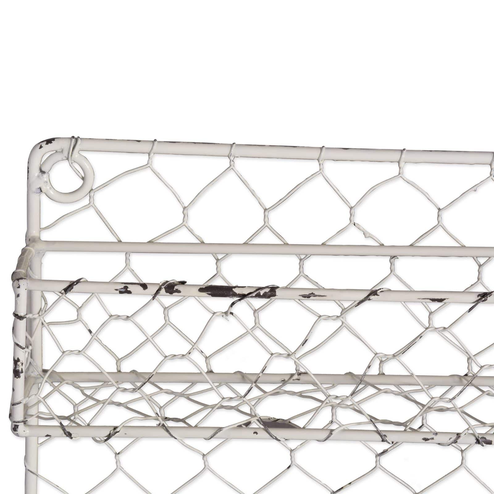 DII® 21" Antique White 4 Row Chicken Wire Spice Rack | Kitchen ...
