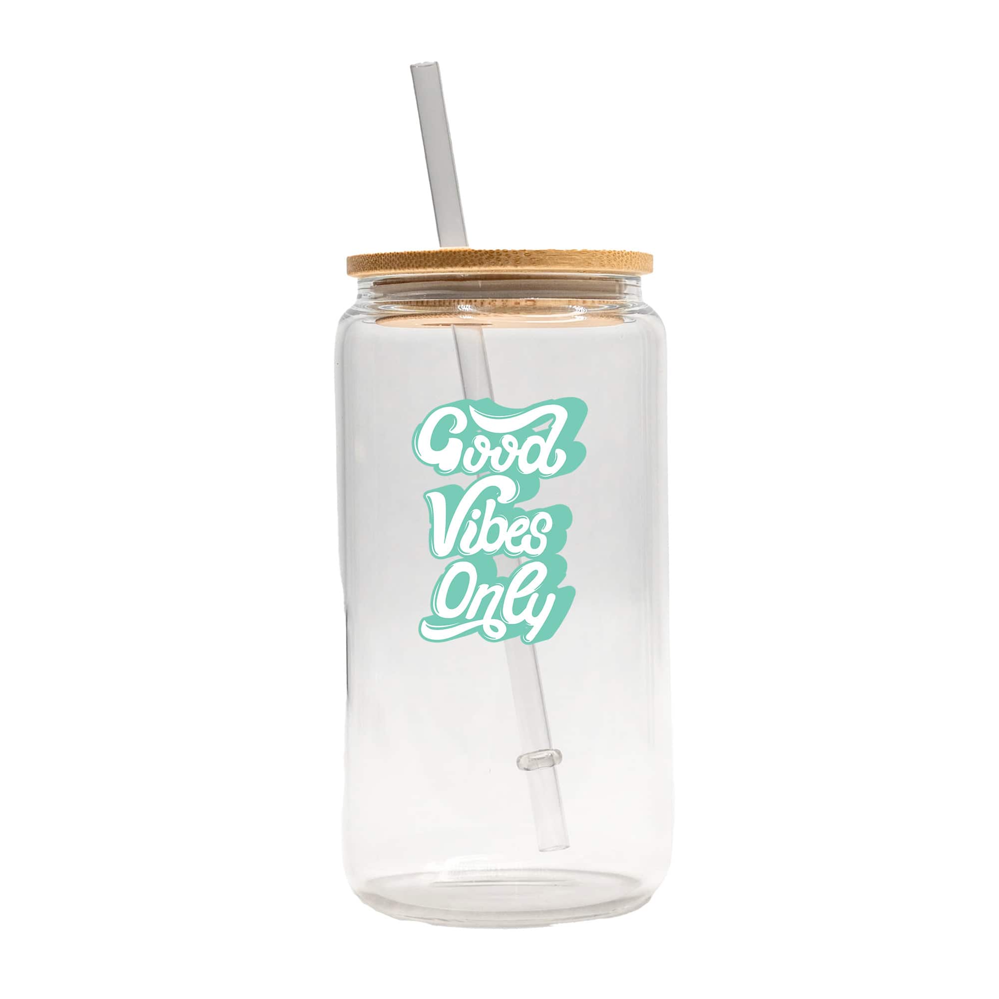 16oz. Good Vibes Only Script Glass Can Cup | Michaels