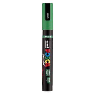 uni® POSCA® PC-5BR Water-Based Brush Tip Paint Marker, Color: Green ...