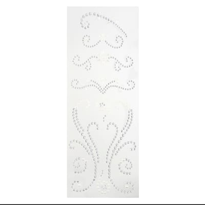 Buy in Bulk - 12 Pack: Silver Gem & Satin Pearl Bling Stickers by ...