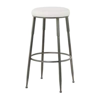 30" Gray Metal Industrial Counter Stool | Michaels