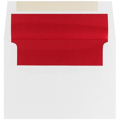 JAM Paper A8 Foil Lined Invitation Envelopes, 50ct., Color: White with ...