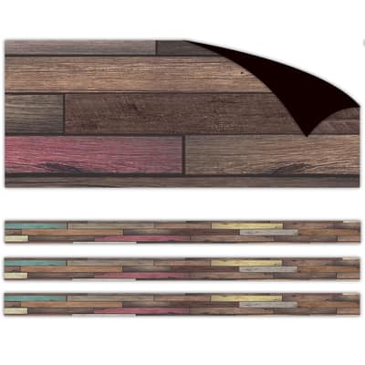 Teacher Created Resources Reclaimed Wood Design Magnetic Border, 72ft ...