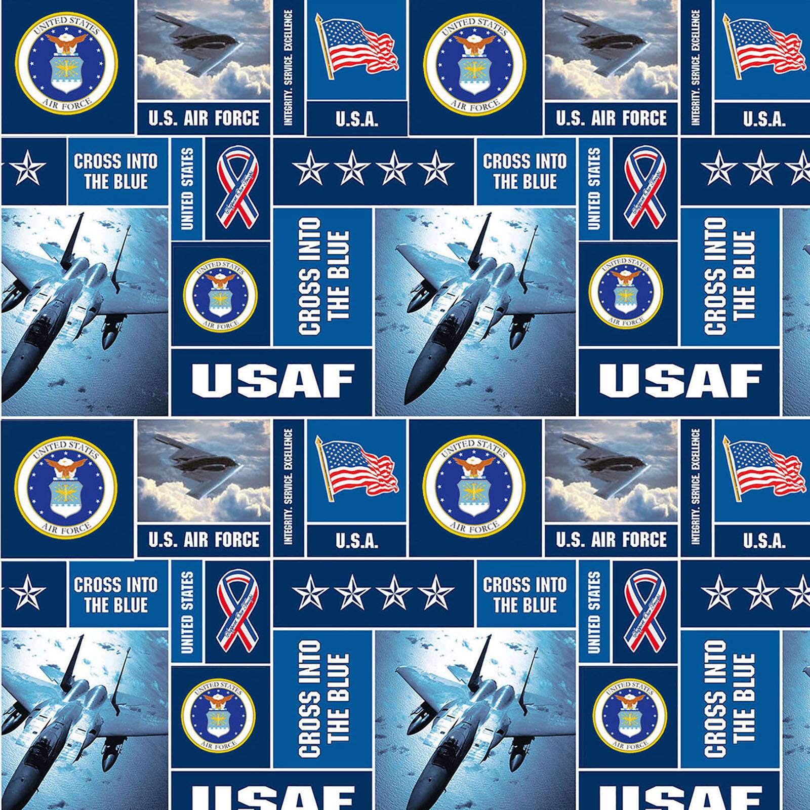 Purchase the United States Military Air Force Box Allover Fleece Fabric ...