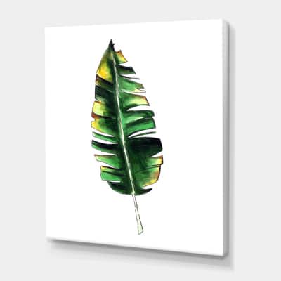 Designart - Single Banana Leaf - Bohemian & Eclectic Canvas Wall Art ...