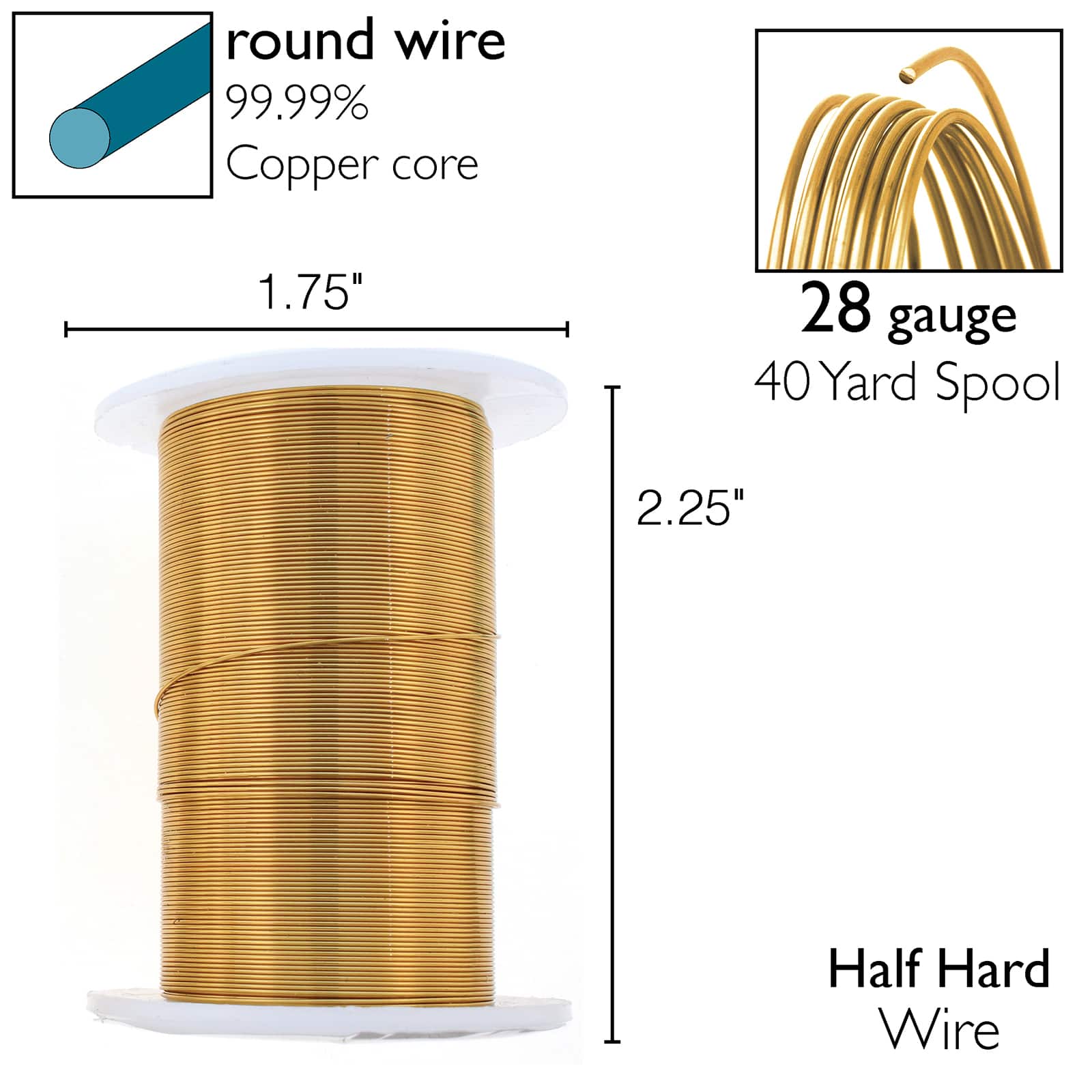 The Beadsmith® Wire™ Elements 28 Gauge Tarnish-Resistant Wire | Michaels