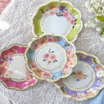 Kate Aspen® 7" Vintage Floral Tea Party Paper Plates, 16ct. | Michaels