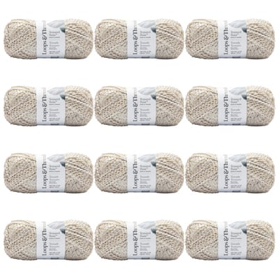 Buy in Bulk - 12 Pack: Textured Twist™ Yarn by Loops & Threads®, Color ...