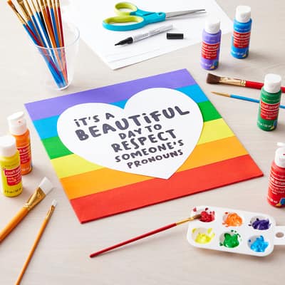 "It's a Beautiful Day" Pride Painting | Projects | Michaels