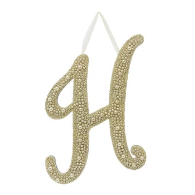 13.75" Gold Pearl Script Letter Wall Décor by Ashland® | Michaels