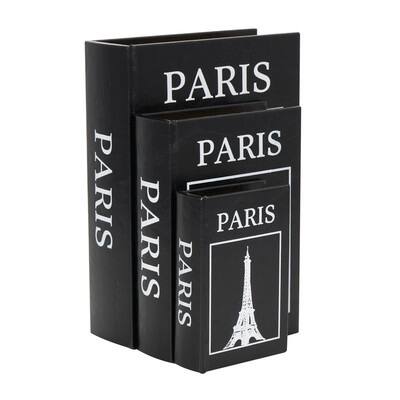 Black Eiffel Tower Paris Storage Book Box Set | Michaels
