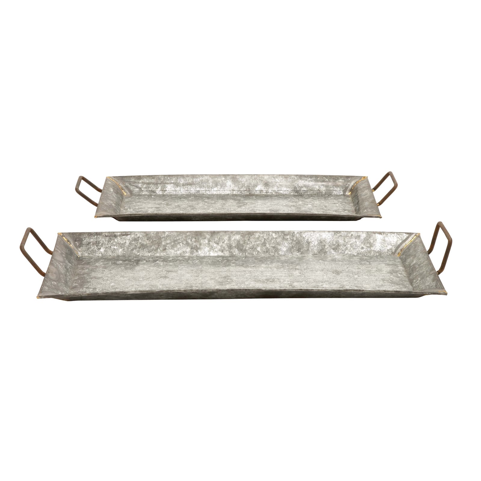 Gray Metal Farmhouse Tray Set | Michaels