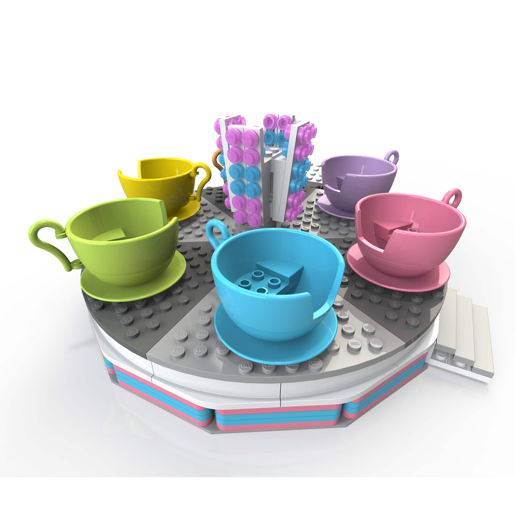 CDX Blocks Fun Fair Tea Cups Ride Building Set | Michaels