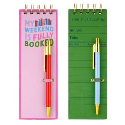 Assorted 3" x 8.5" Bookish Notebook with Pen, 2pc. by Fab Finds | Michaels