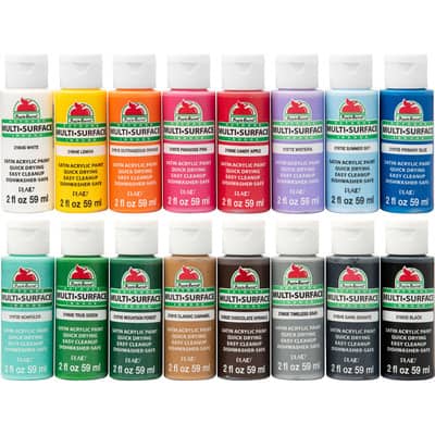 Apple Barrel® Satin Acrylic Craft Paint 16 Color Set | Michaels