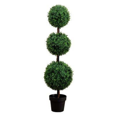 4ft. Potted Artificial Triple Ball Boxwood Topiary Tree | Michaels