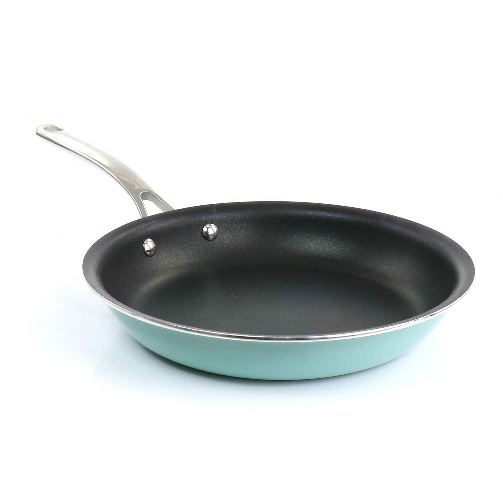 Martha Stewart Lockton 12" Turquoise Aluminum Nonstick Frying Pan ...