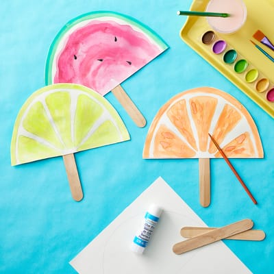 Watercolor Fruit Fans | Projects | Michaels