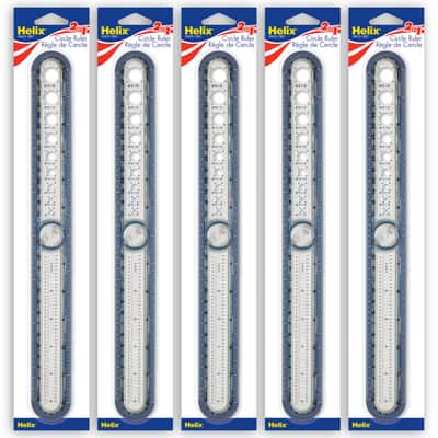 Helix® 2-in-1 Circle Ruler Measuring & Compass Tool, 5ct. | Michaels