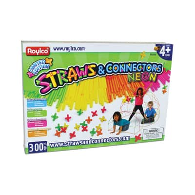 Straws & Connectors Neon - 300 Piece Set | Michaels