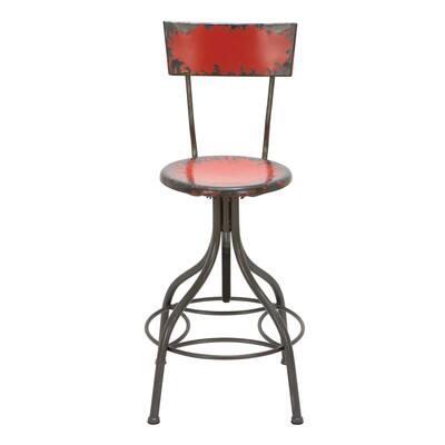 Grey Iron and Metal Vintage Bar Chair, 41" x 18" x 18" | Michaels
