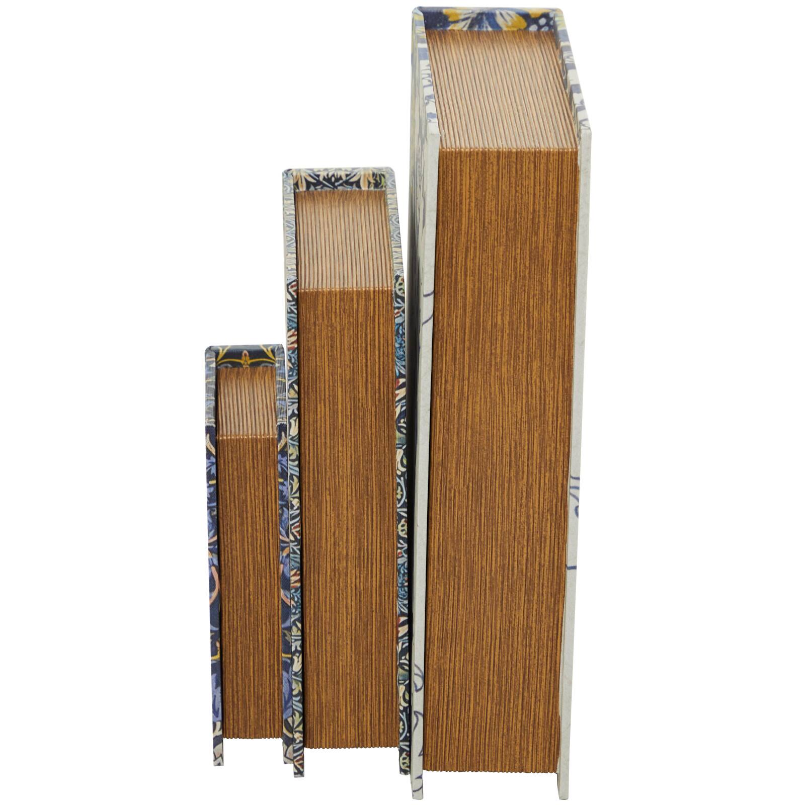 Blue Floral Canvas Faux Book Box Set | Michaels