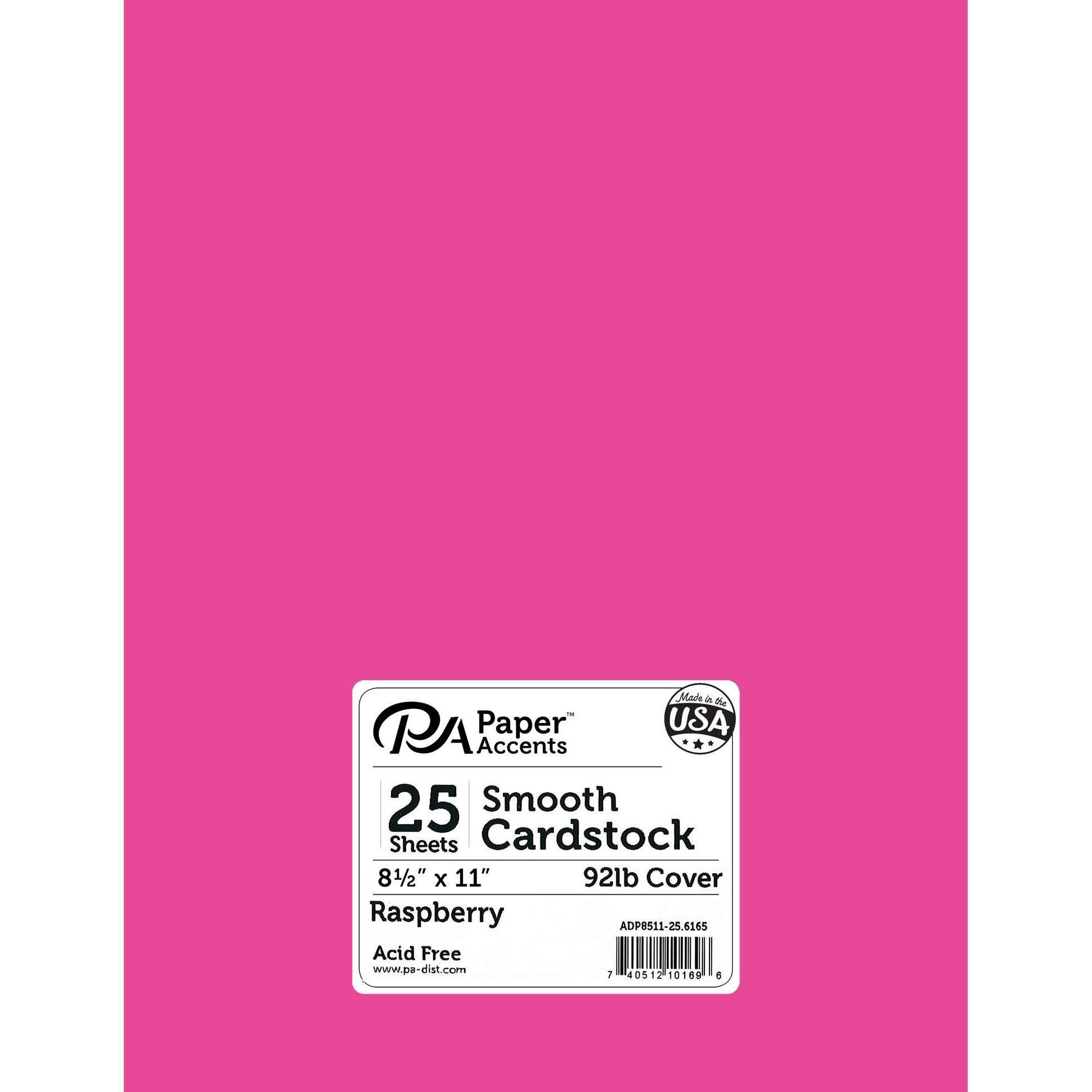 PA Paper™ Accents Raspberry 8.5" x 11" Smooth Cardstock, 25 Sheets ...