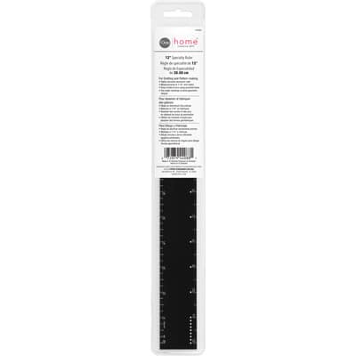 Dritz® 12" Black Aluminum Specialty Ruler | Michaels