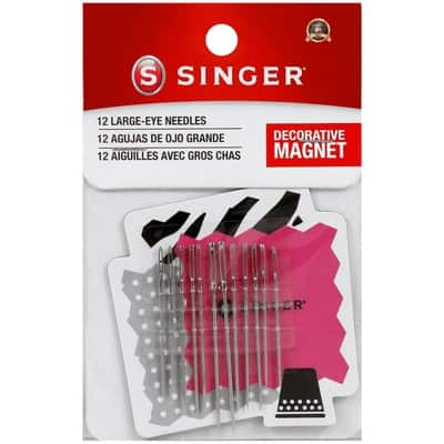 SINGER® Assorted Large Eye Hand Needles With Magnet, 12ct. | Michaels