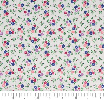 SINGER® Purple & Pink Floral Cotton Fabric | Michaels