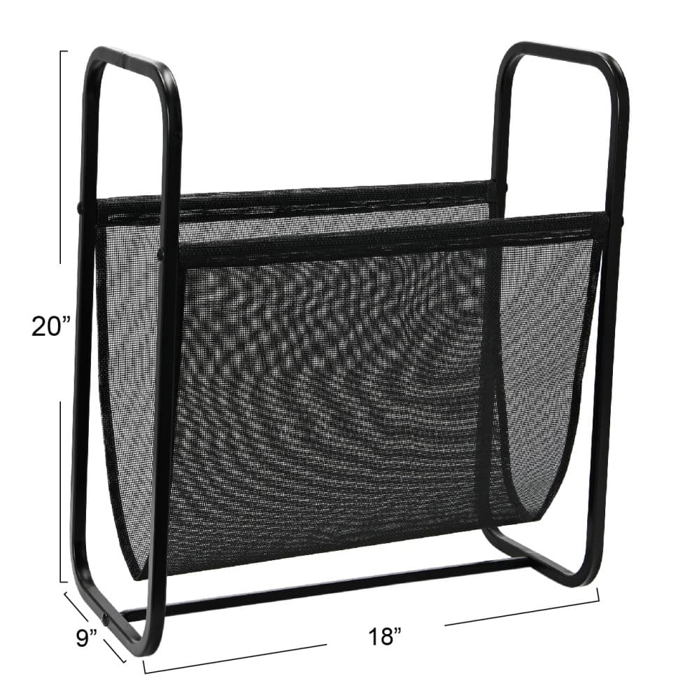 Household Essentials 20" Mesh Indoor/Outdoor Log Holder Magazine Rack ...