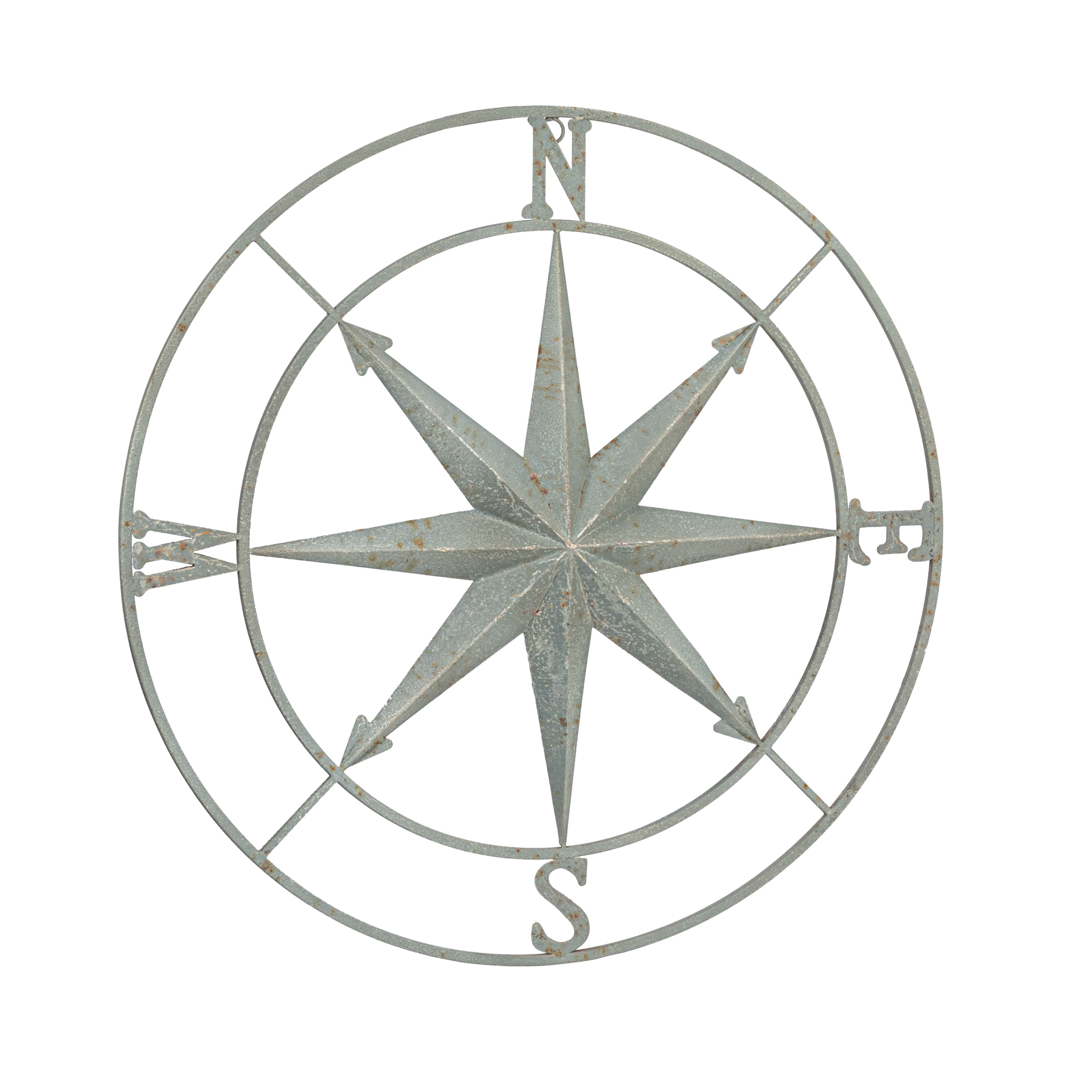Hello Honey® Metal Compass Wall, Distressed Aqua | Michaels