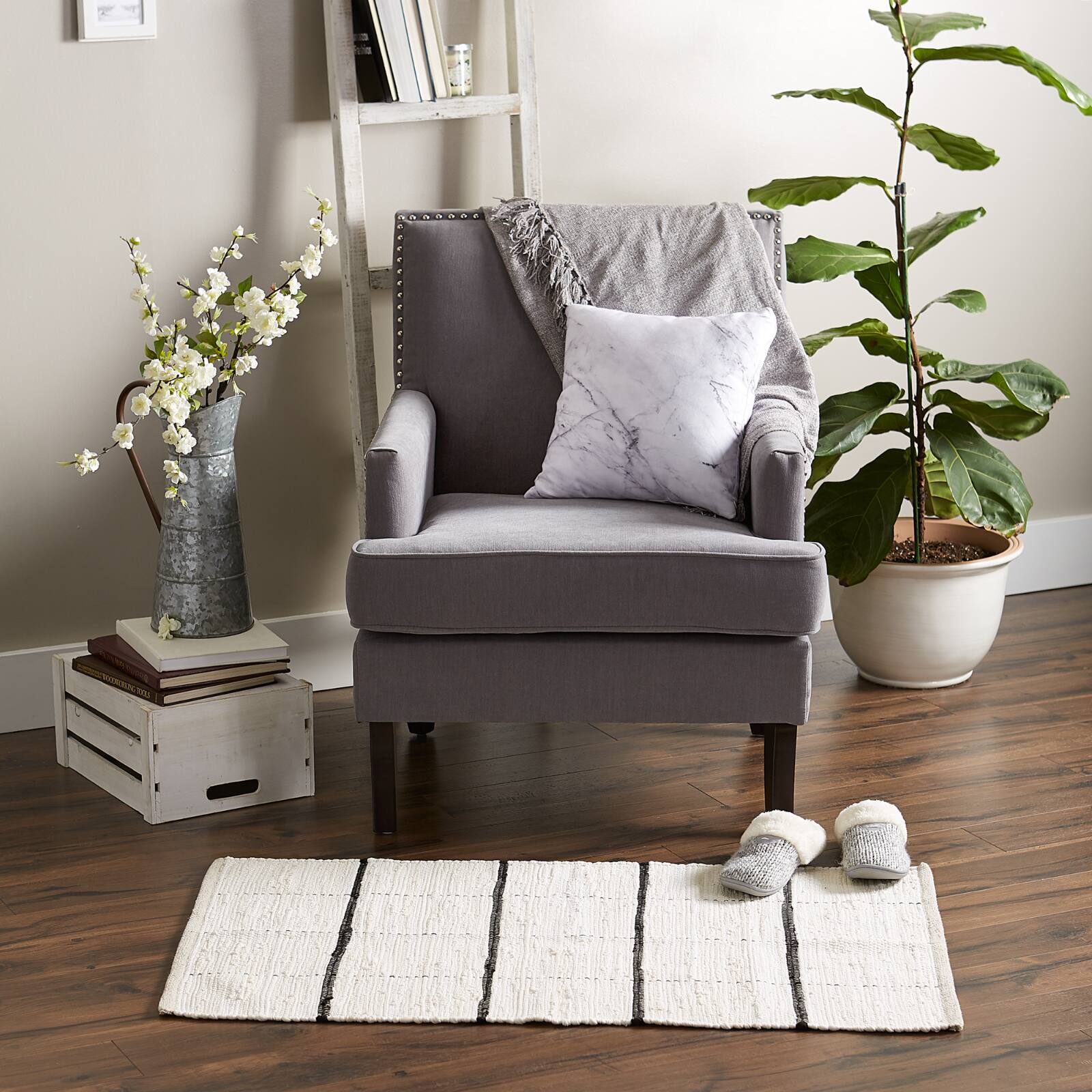 DII® Farmhouse Check Rug, 26" x 40" | Michaels