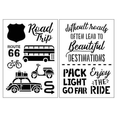 Road Trip Stencils, 7" x 10" by Craft Smart® | Michaels
